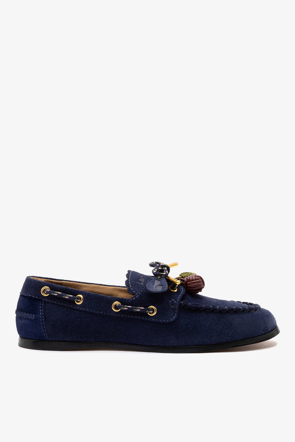 Mocassim Boat Shoe Cyprus Camurça Azul | Larroudé – Larroudé Brasil